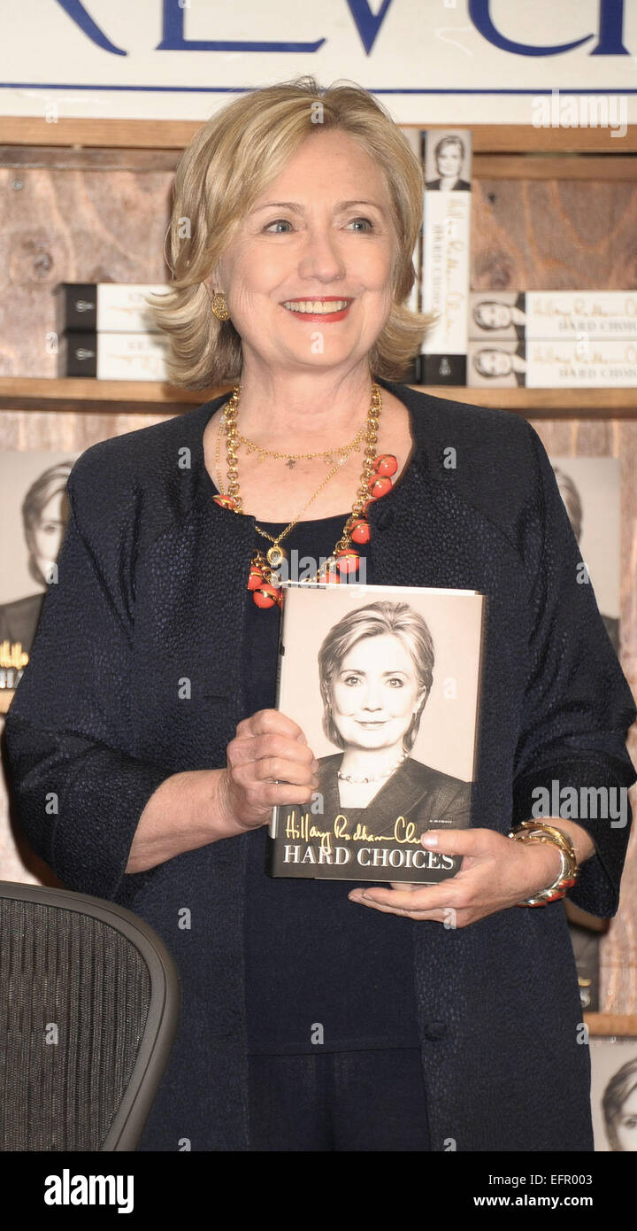 Hillary Clinton signs copies of her new book "Hard Choices" at the Book ...