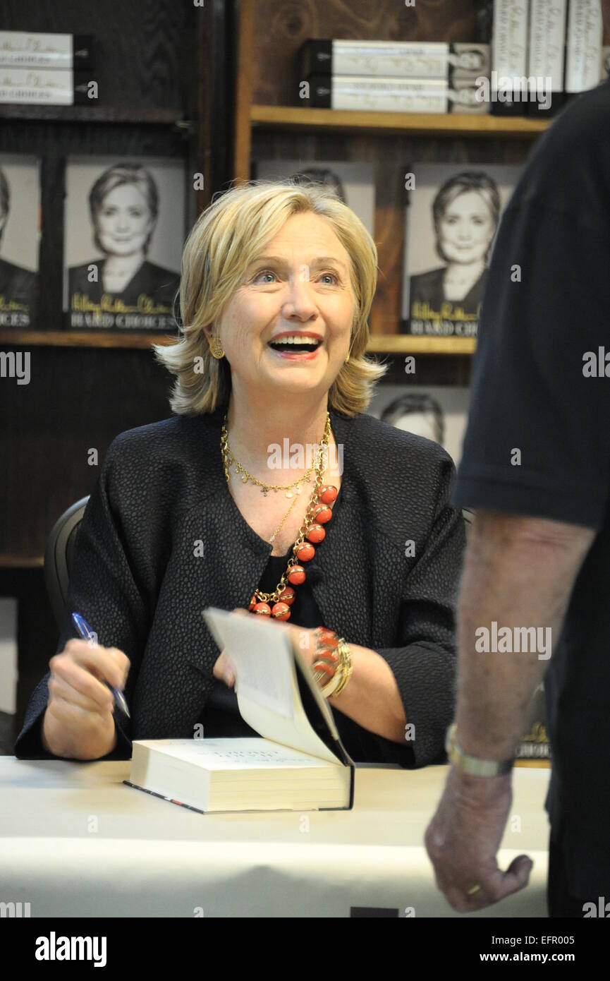 Hillary Clinton signs copies of her new book "Hard Choices" at the Book ...