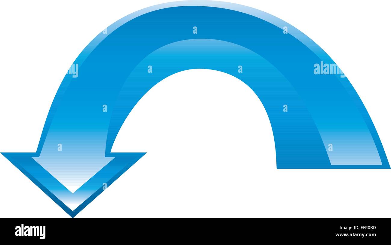 3d shiny arrow in perspective, vector illustration Stock Vector Image ...