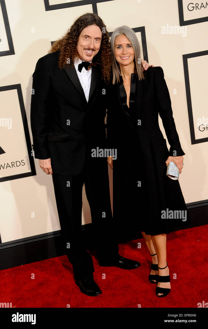 Los Angeles, USA. 08th Feb, 2015. Weird Al Yankovic & wife Suzanne ...