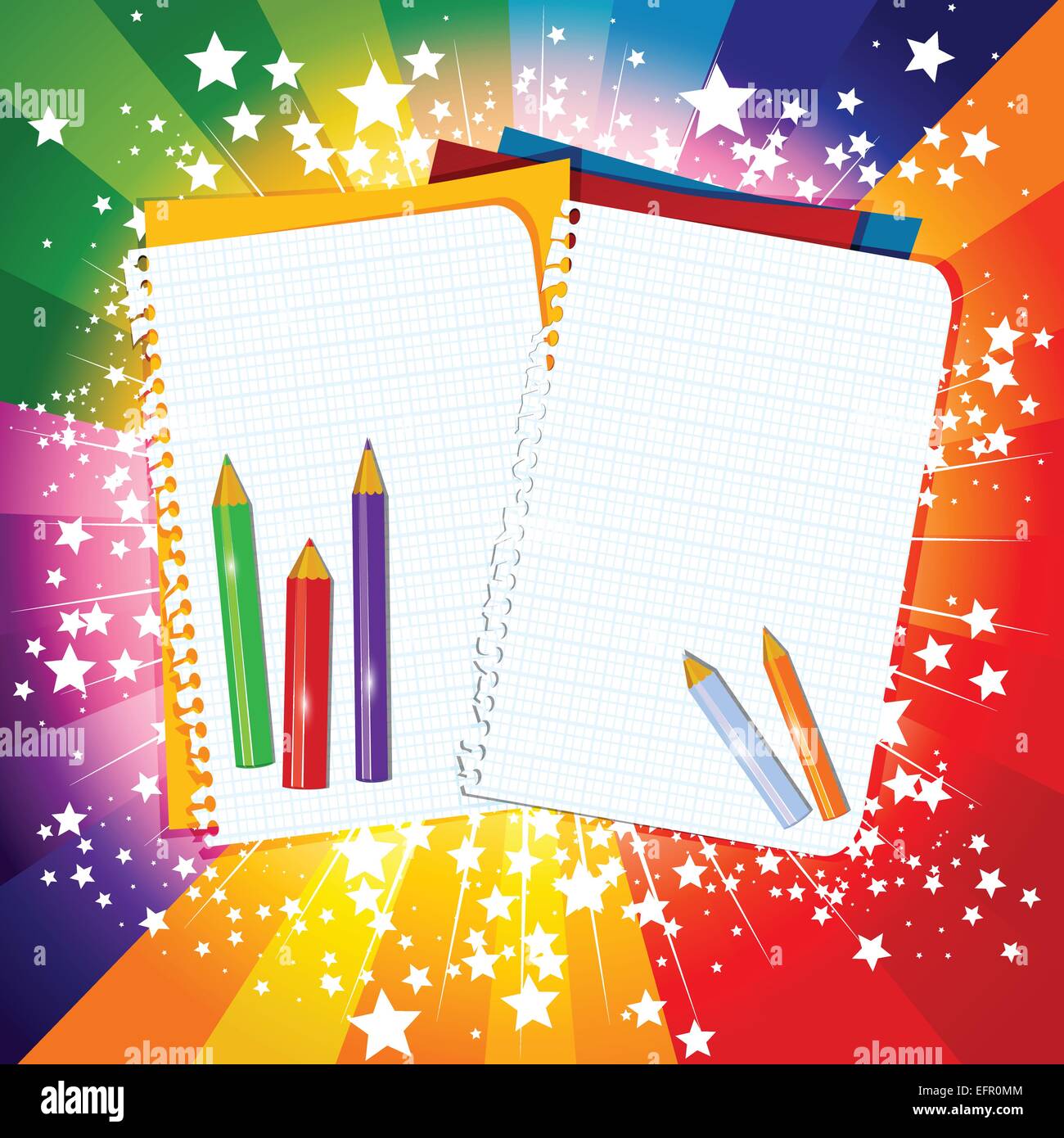 Back to School rainbow background, eps10 vector illustration Stock ...