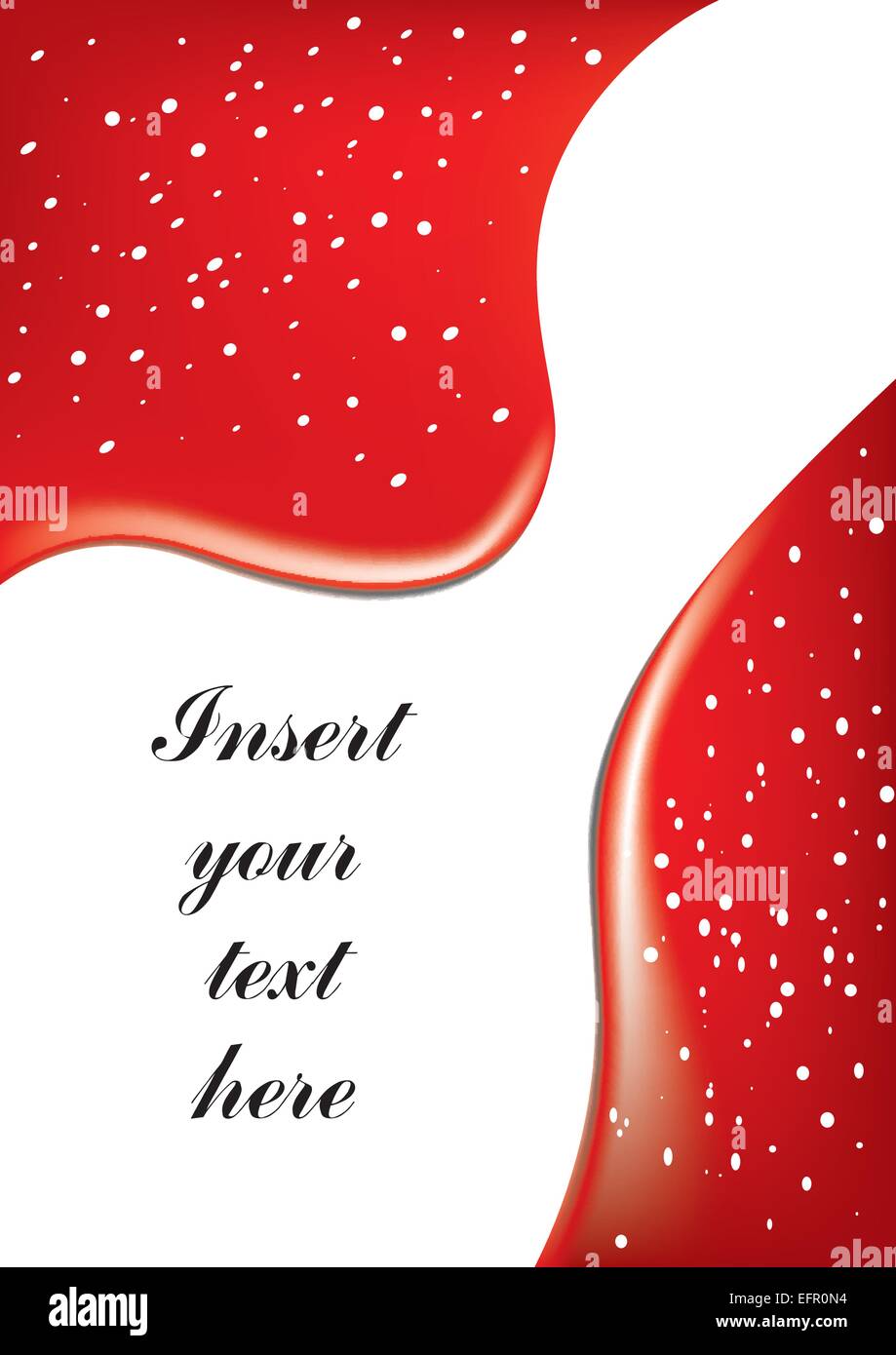 Red design template with copy space over white background, vector ...