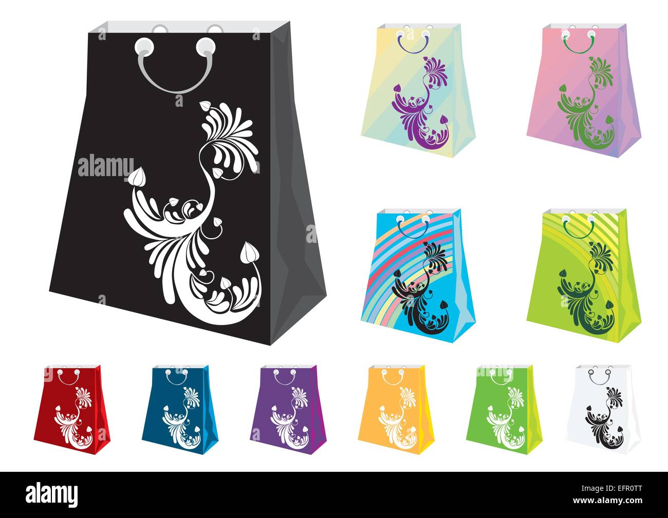 Colorful Shopping Bags in different colors Stock Vector Image & Art - Alamy