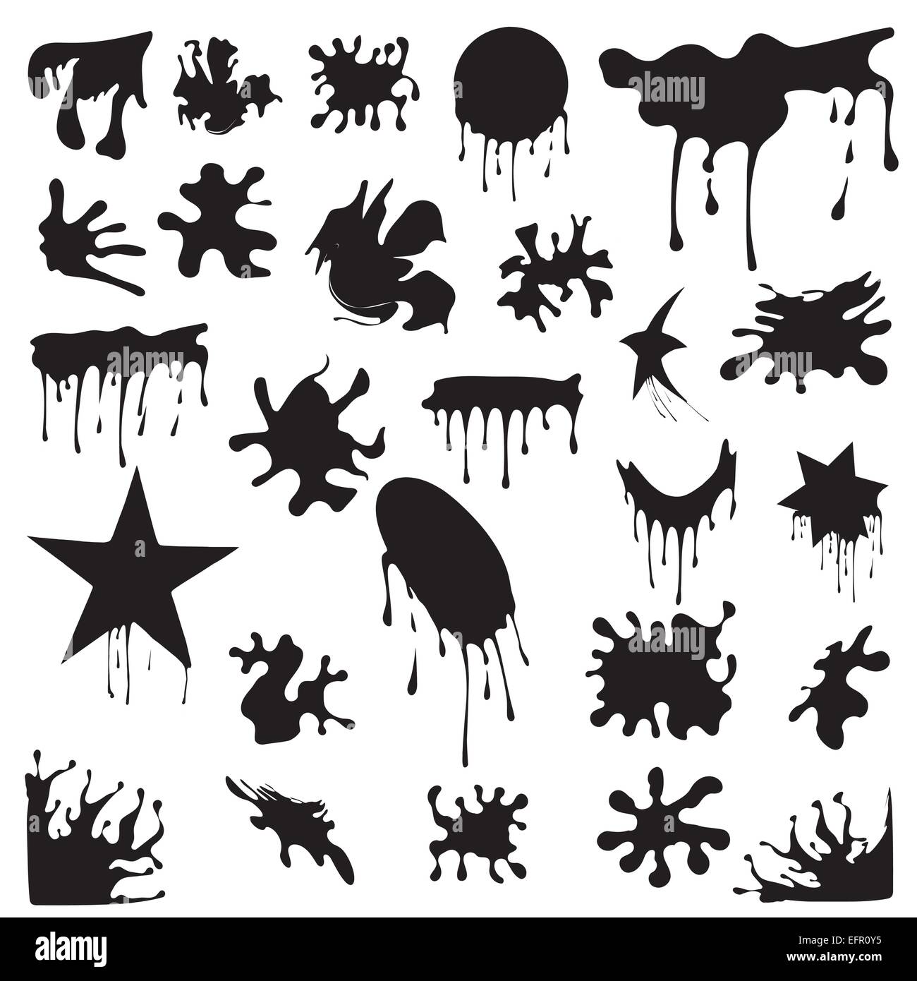 Splash design elements collection vector illustration Stock Vector ...