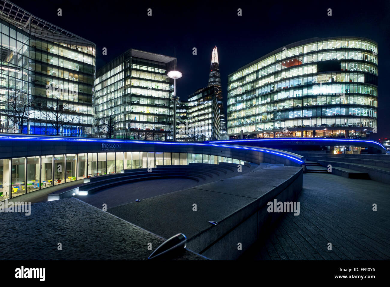 A cityscape of London, England, including the More London Development ...