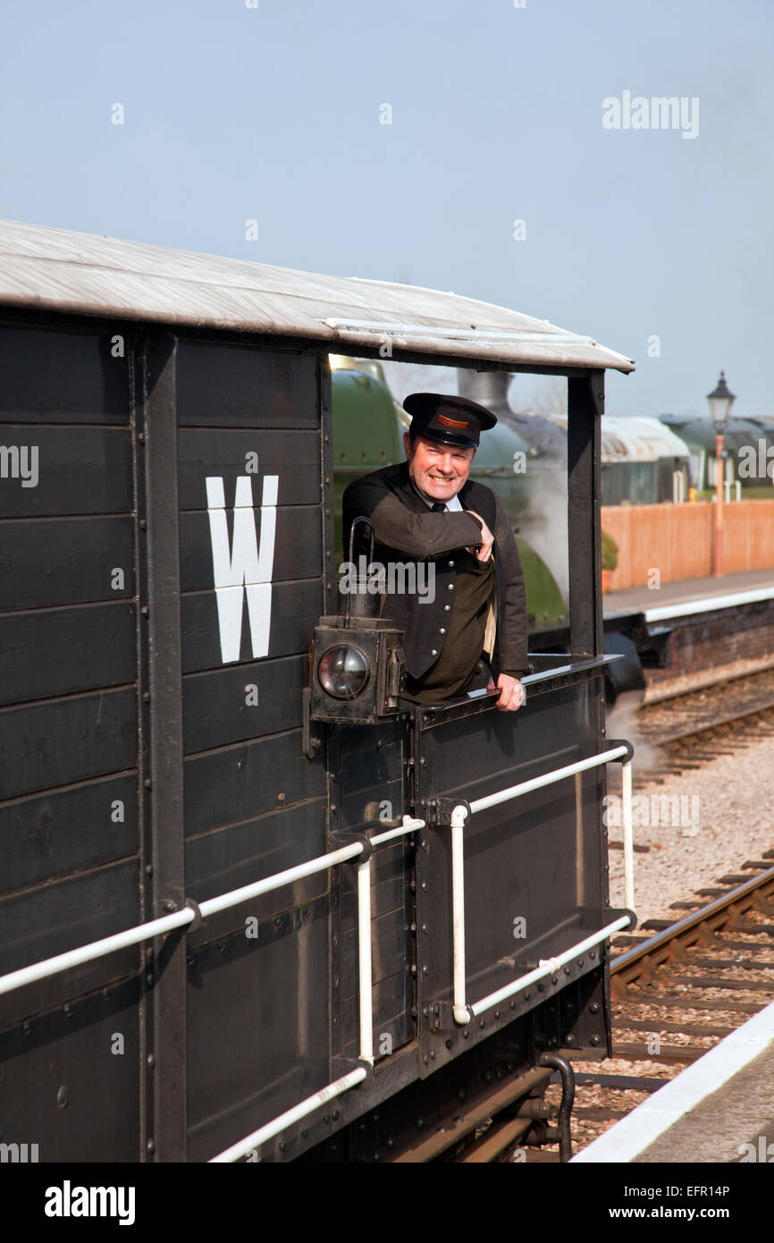Guard on steam train hi-res stock photography and images - Alamy