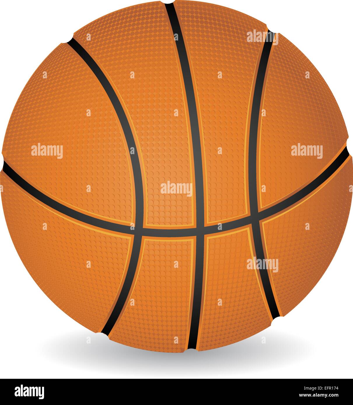 Photorealistic basketball ball isolated on white, vector illustration ...