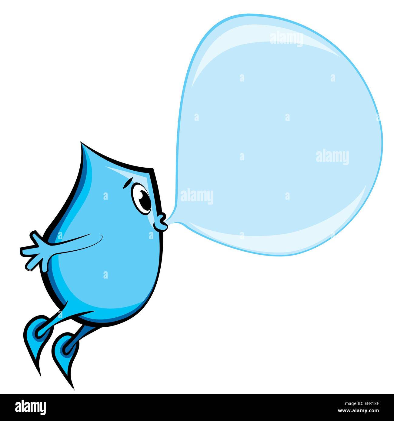Blinky cartoon and the bubble, vector illustration Stock Vector Image ...