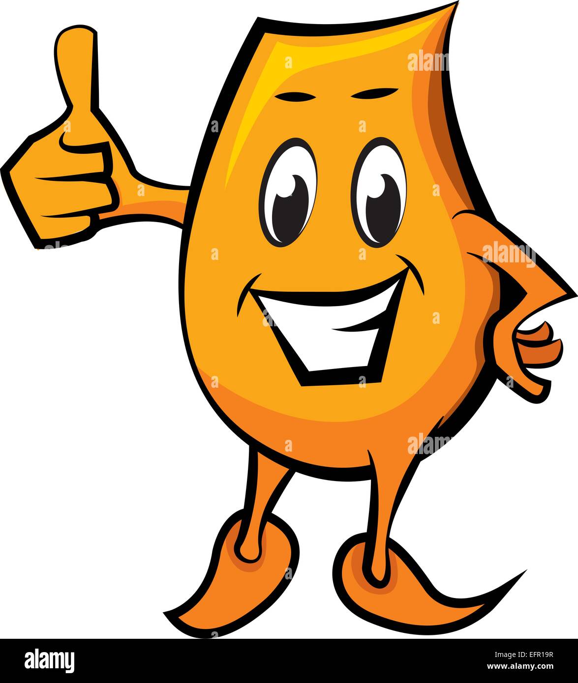 Cartoon character Blinky with thumbs up, vector illustration Stock ...