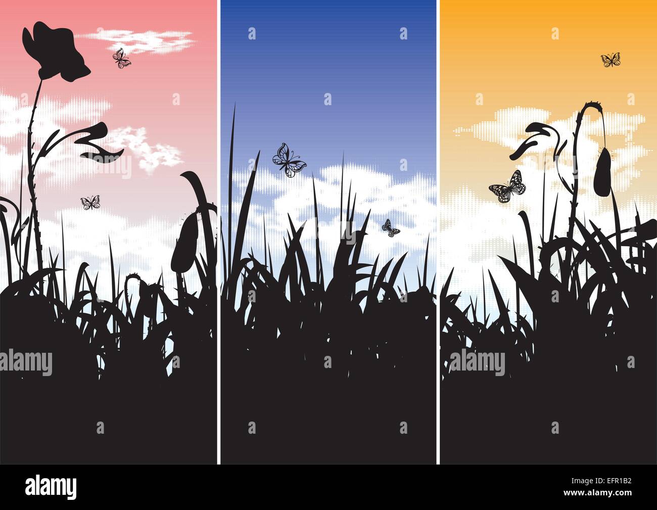 Set of three vertical nature banners, vector illustration Stock Vector ...