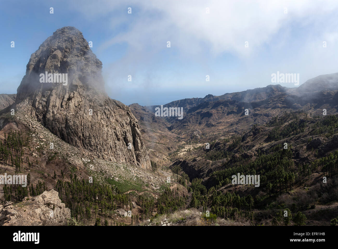 View from the Mirador de Roque Agando onto the Roque de Agando, La ...
