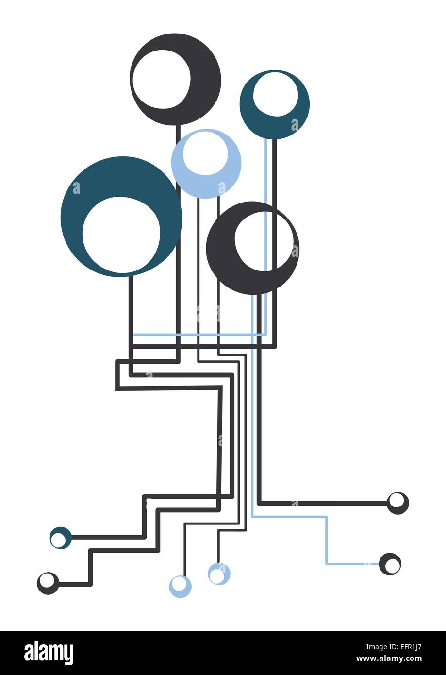 Abstract technology connection tree, vector illustration Stock Vector ...