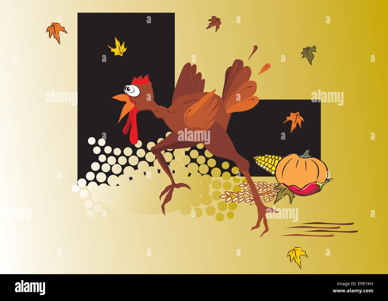 Cartoon illustration funny comic turkey Stock Vector Images - Alamy