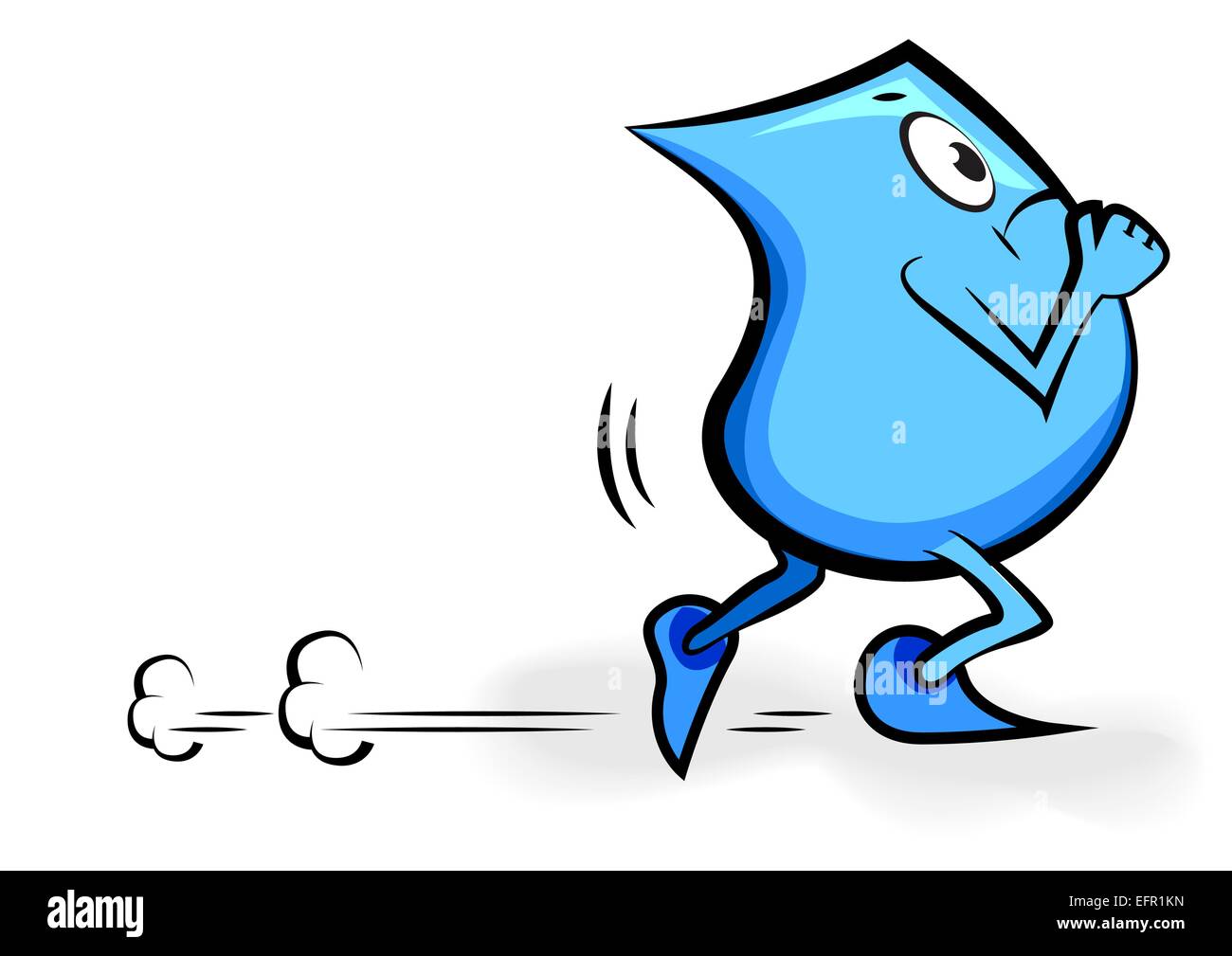 Cartoon character - Blinky -running and unhappy, vector illustration ...