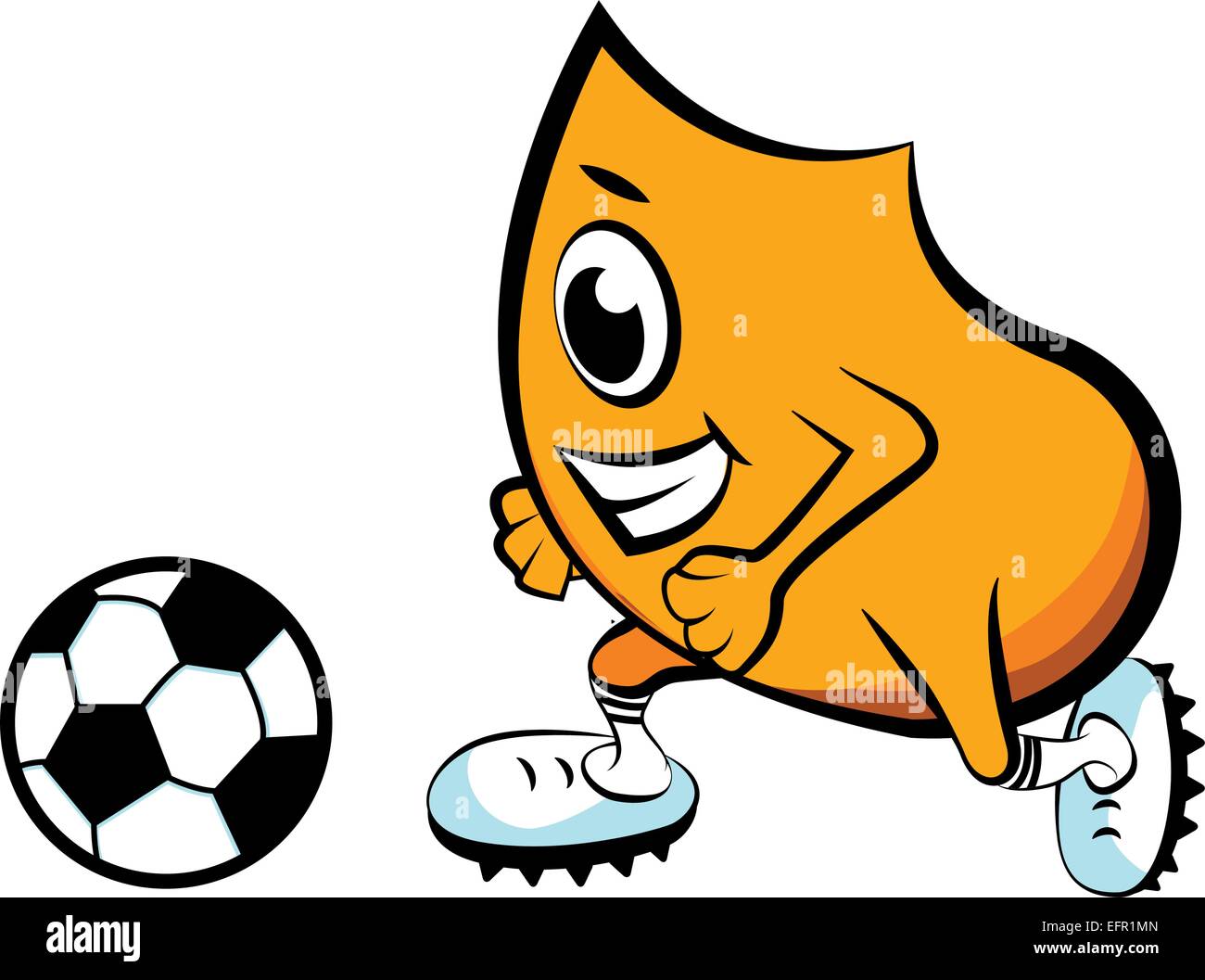 Blinky kicking soccer ball, vector illustration Stock Vector Image ...