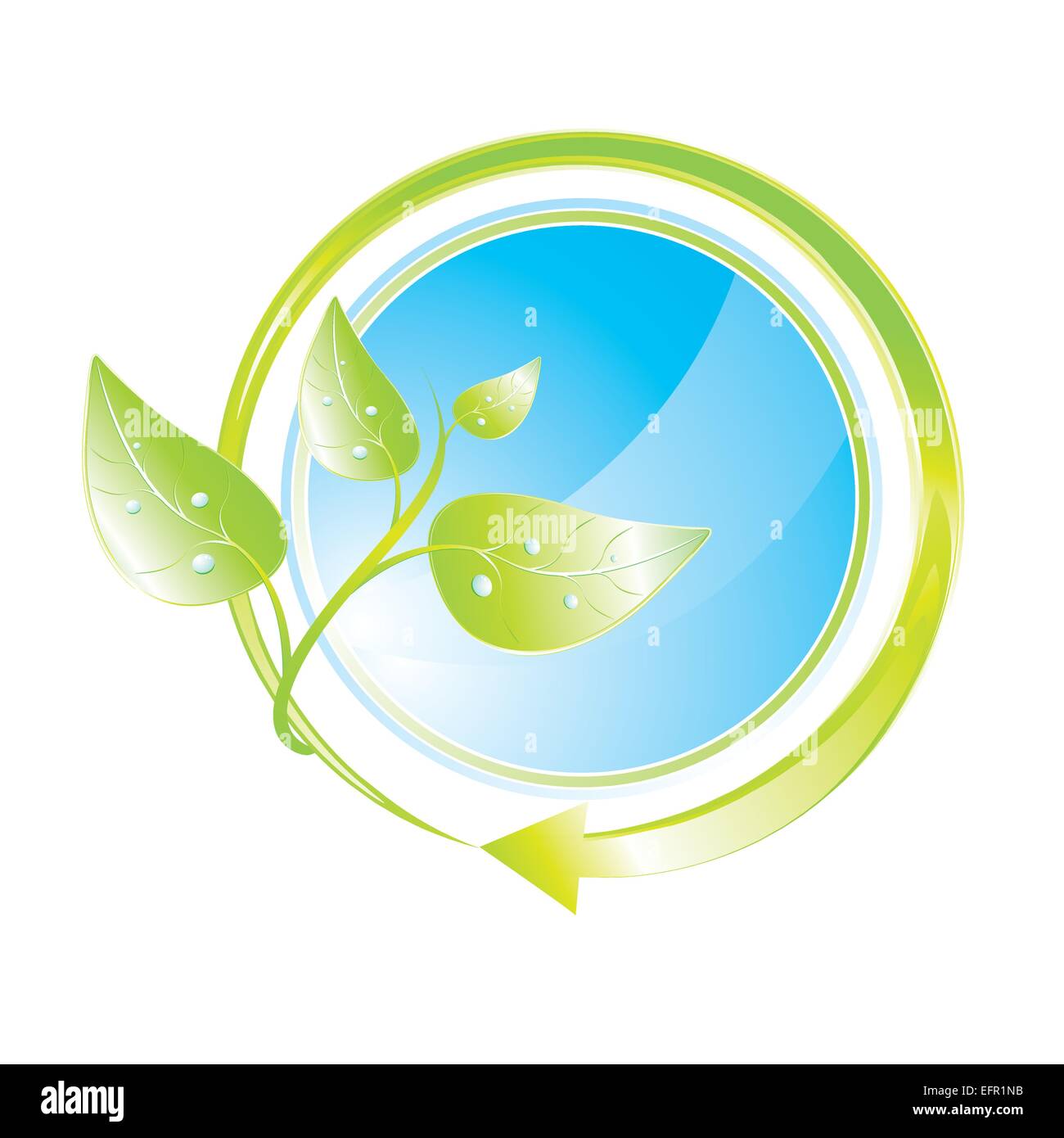 Green concept icon with arrow, vector illustration Stock Vector Image ...