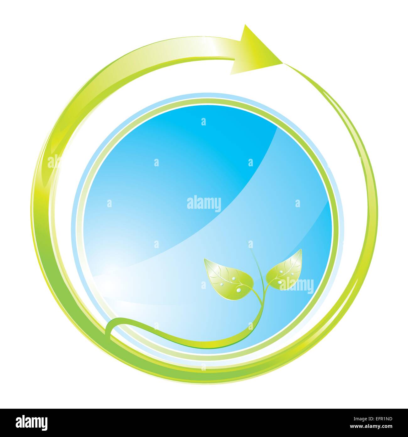 Green concept icon with arrow, vector illustration Stock Vector Image ...