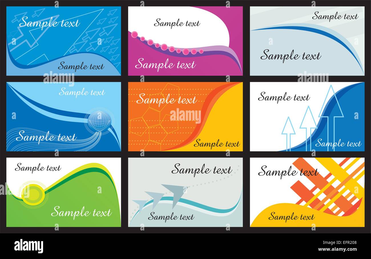 Visiting cards set vector illustration - easy to change. EPS file is ...