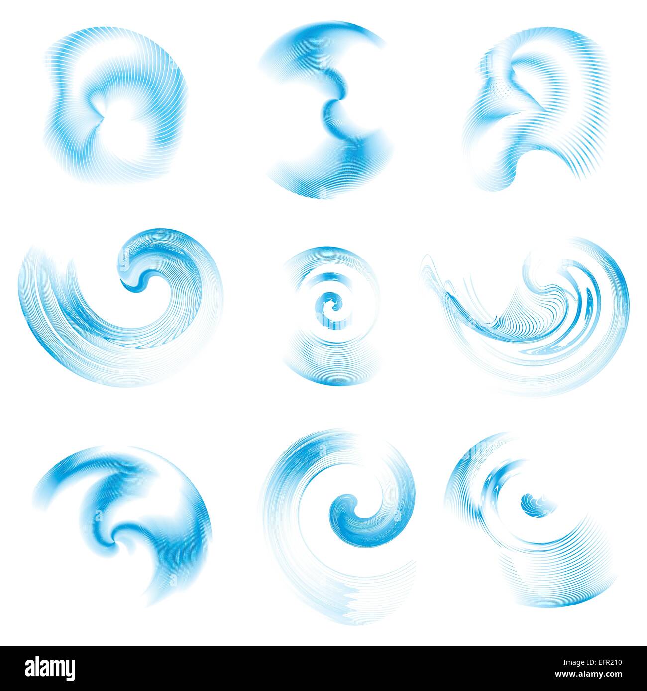 Set of abstract water design elements, vector illustration Stock Vector ...