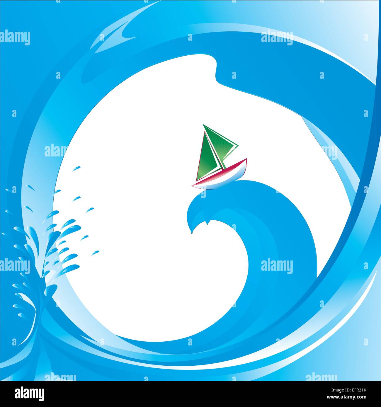 Sailing ship on big wave Stock Vector Image & Art - Alamy