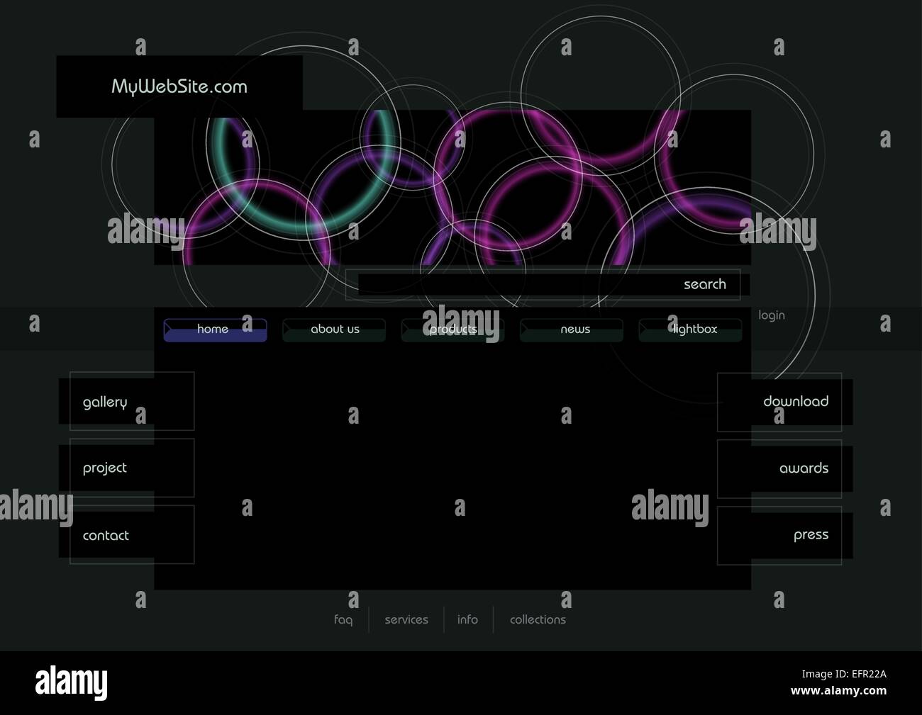 Web site home page design template, vector illustration Stock Vector ...