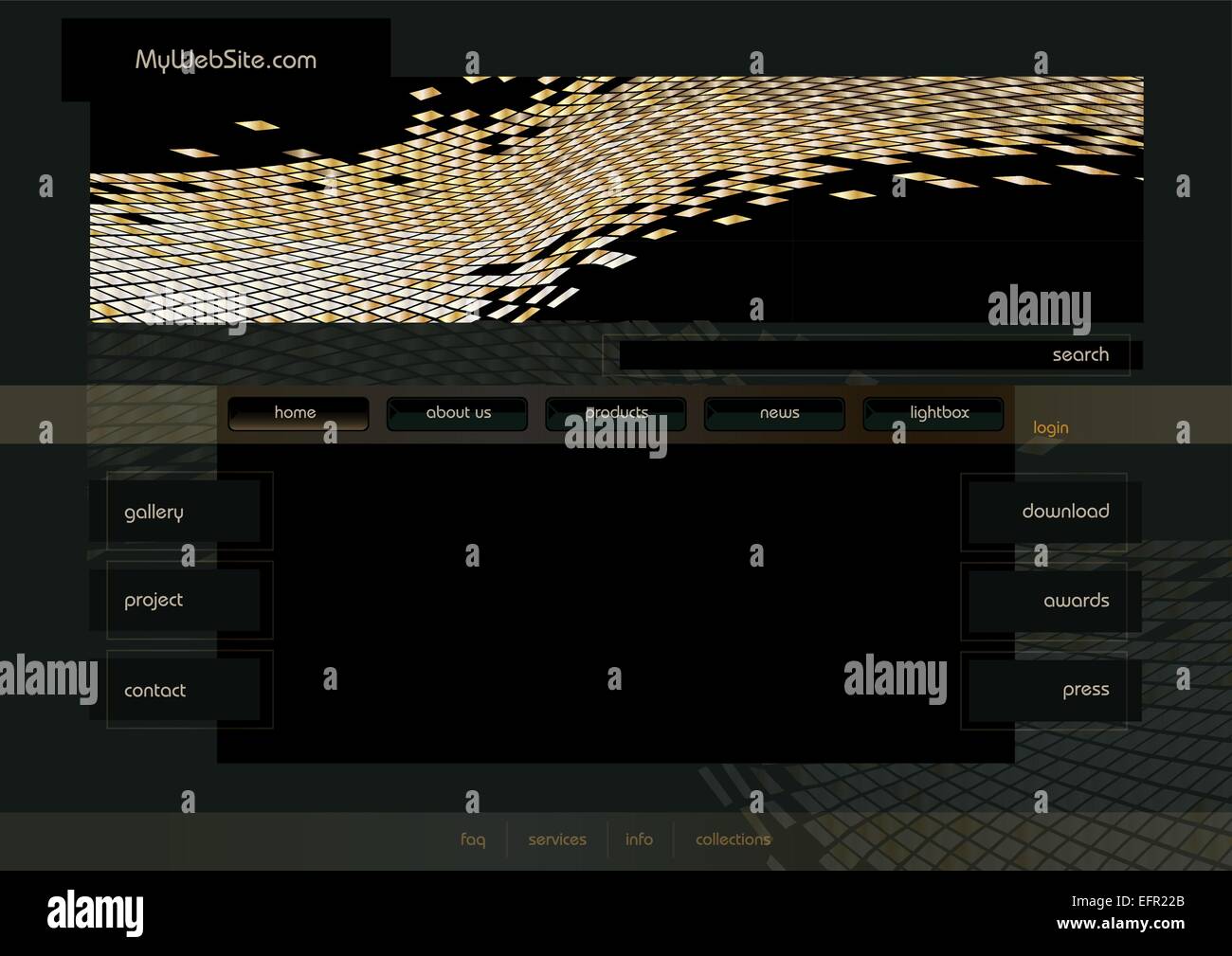 Web site home page design template, vector illustration Stock Vector ...