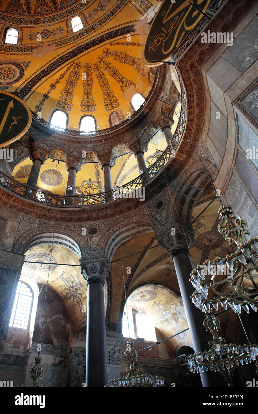 Hagia Sophia interior, Istanbul, Turkey Stock Photo - Alamy