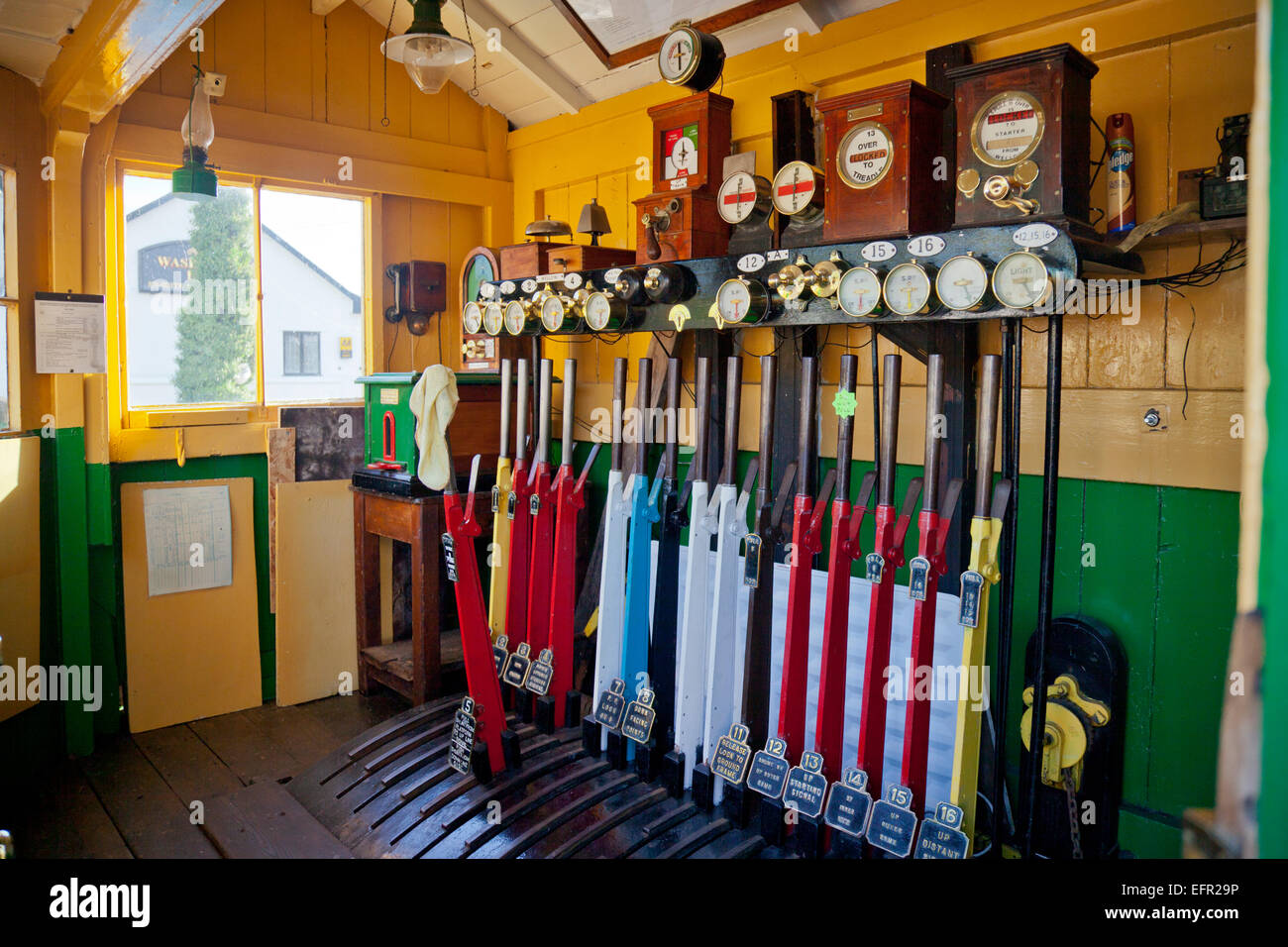 A former SR signalbox at Washford station on the West Somerset Railway ...