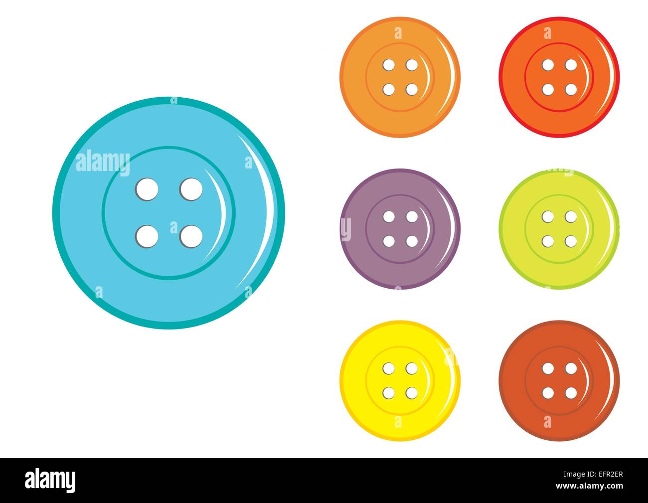Vector Sewing Buttons in various colors Stock Vector Image & Art - Alamy