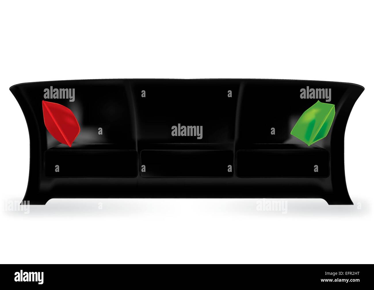 Green sofa modern Stock Vector Images - Alamy