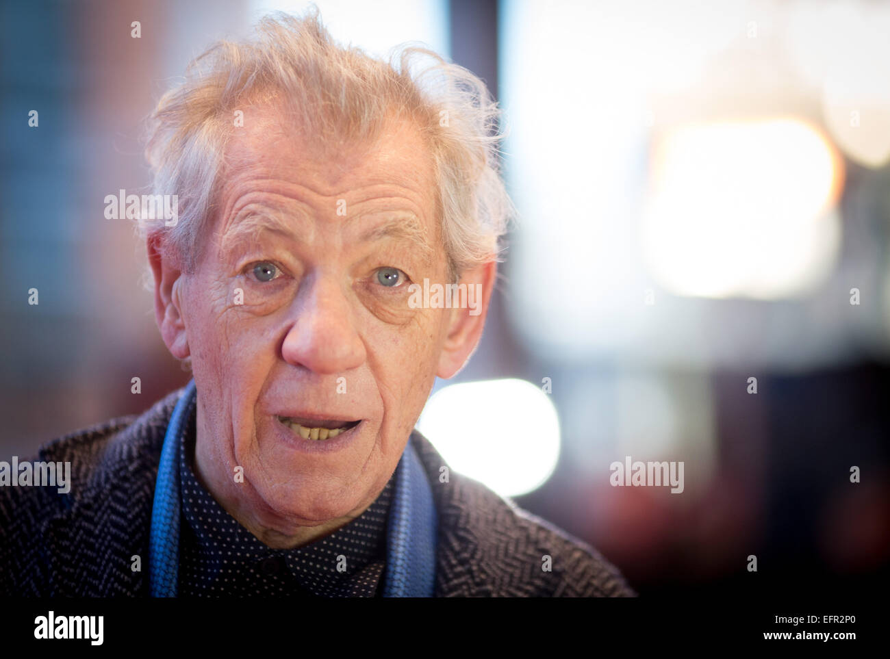 British actor Ian McKellen arrives for the premiere of of 'Mr. Holmes ...