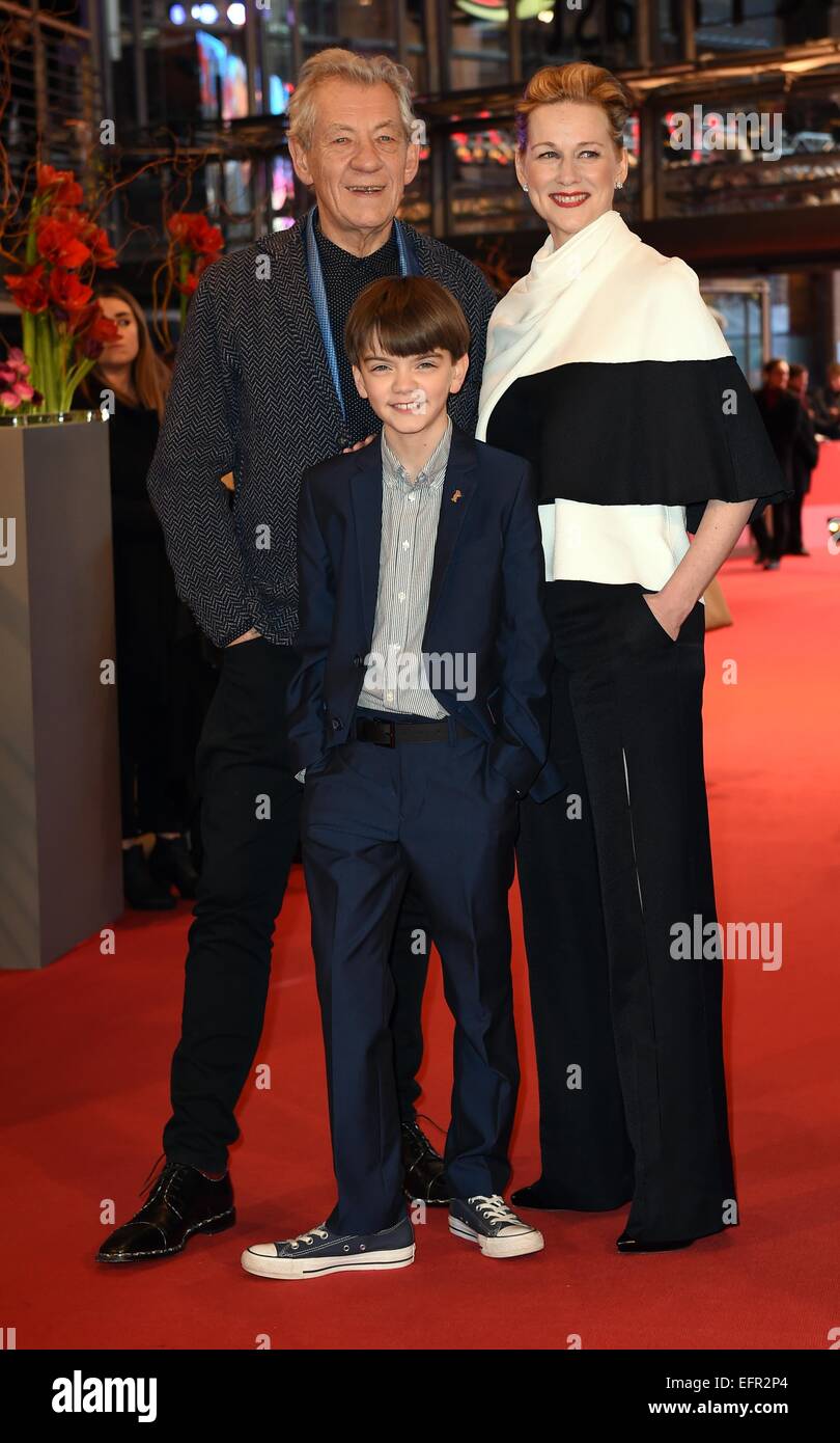 British actor Ian McKellen (l-r), Milo Parker and US actress Laura ...