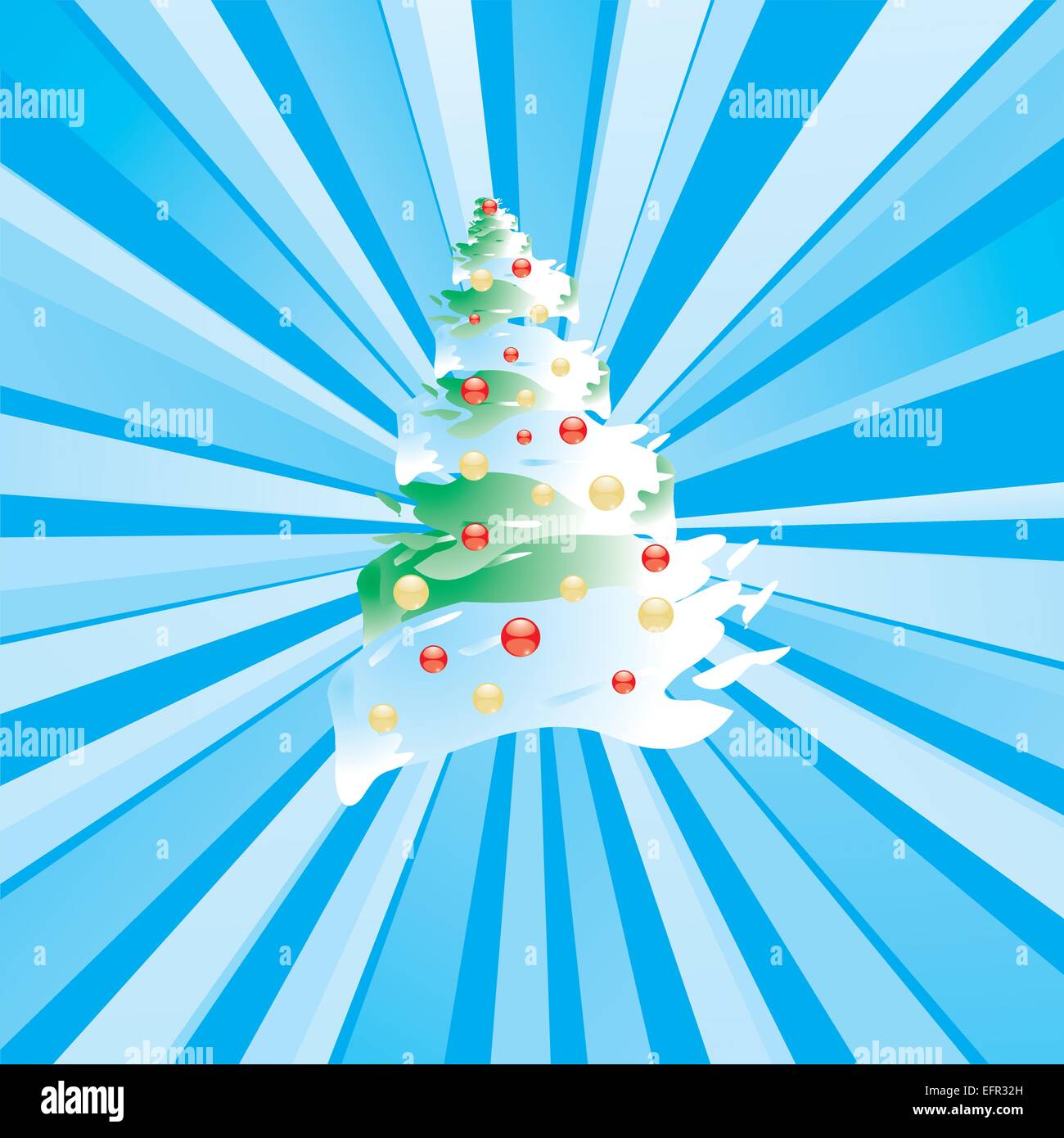 Stylized artistic Christmas tree vector illustration Stock Vector Image ...