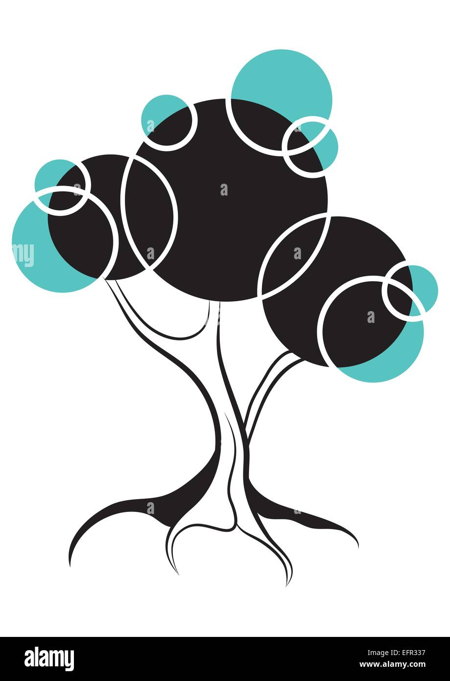 Abstract circles tree, vector illustration Stock Vector Image & Art - Alamy