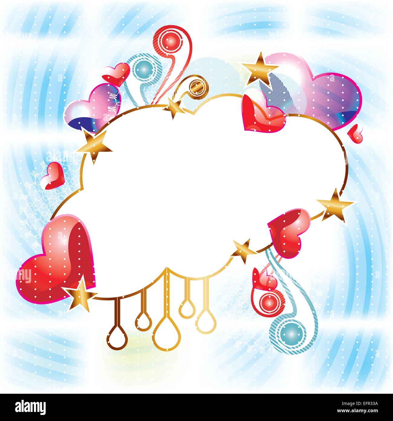 Fancy retro cloud banner, eps10 vector illustration Stock Vector Image ...
