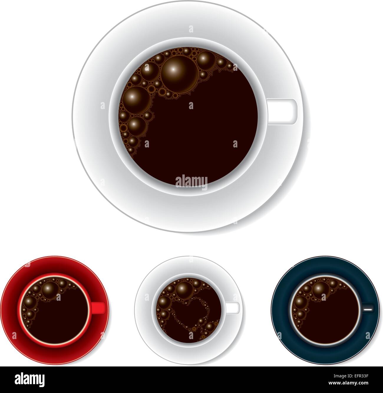 Dark coffee from above Stock Vector Images - Alamy