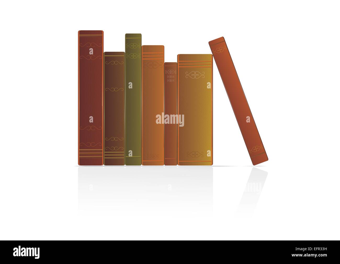 Collection of books on white background Stock Vector Image & Art - Alamy