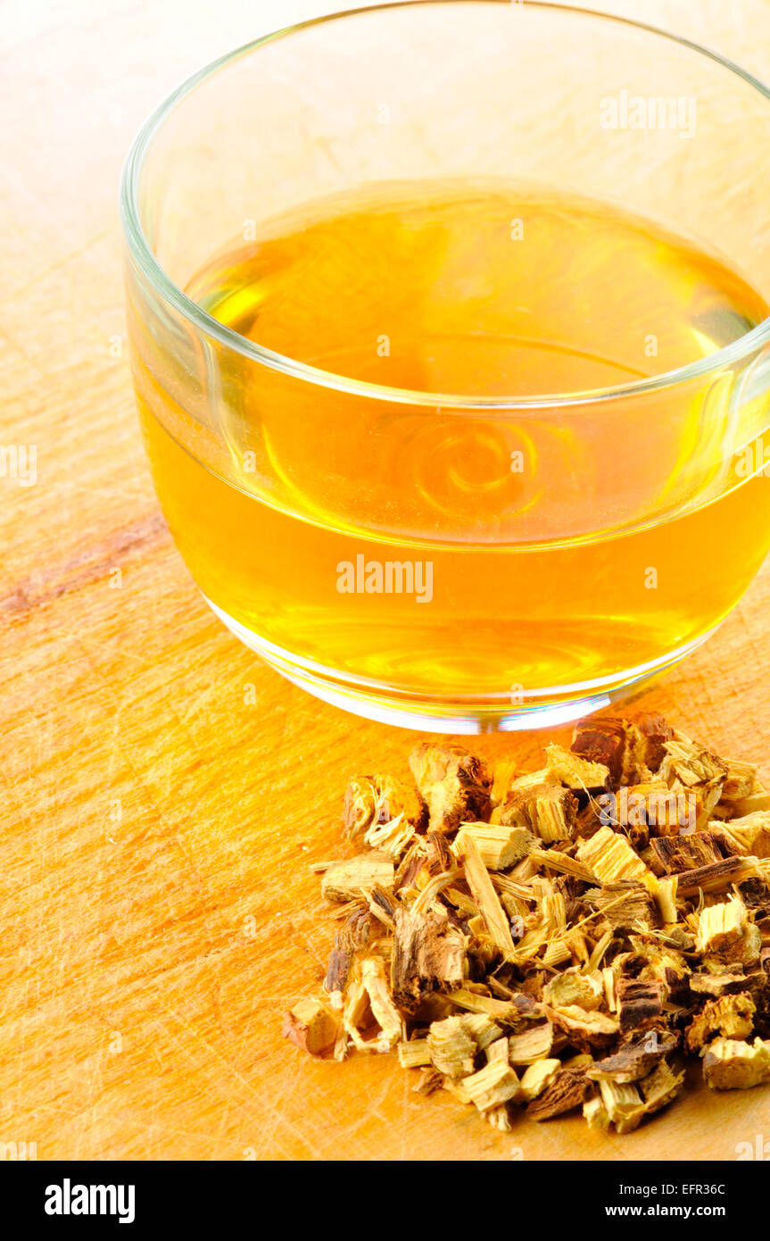 Medicinal Herb-tea of the Medicinal Plant Licorice, Glycyrrhiza Glabra ...