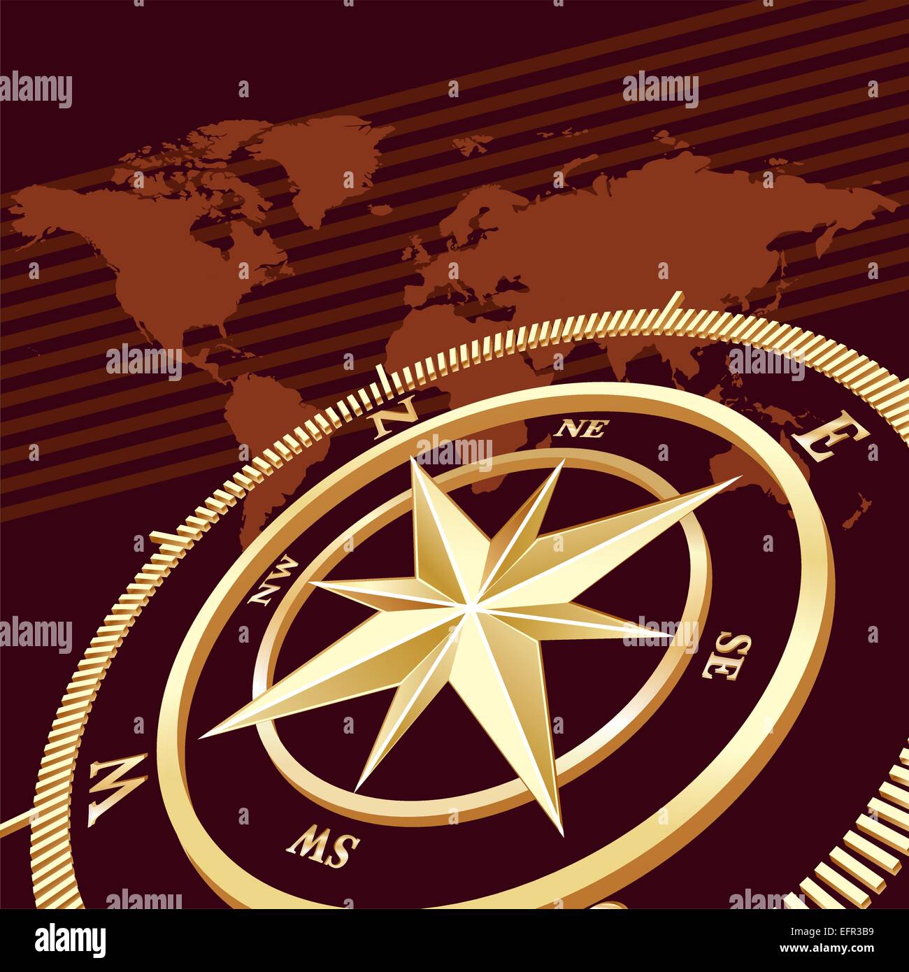 Gold compass, vector background Stock Vector Image & Art - Alamy