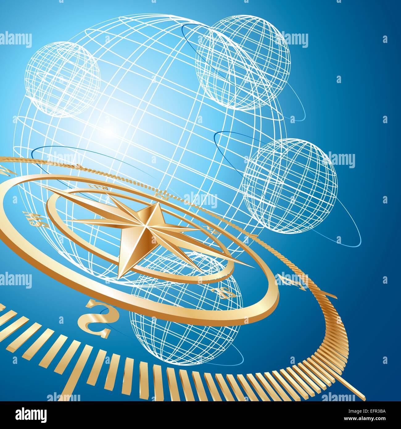 Compass vector hi-res stock photography and images - Alamy