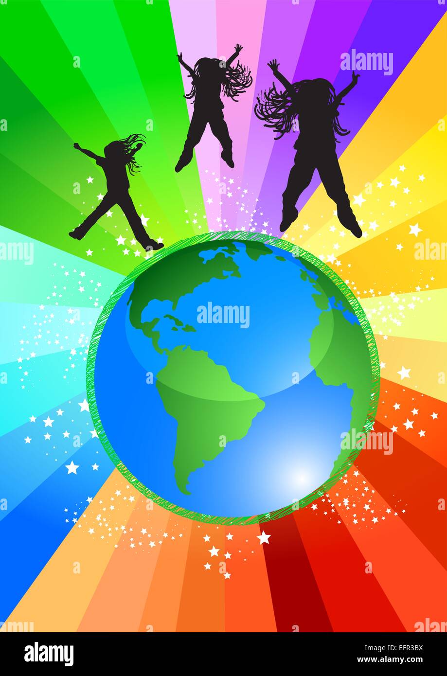 Girls at top Stock Vector Images - Alamy