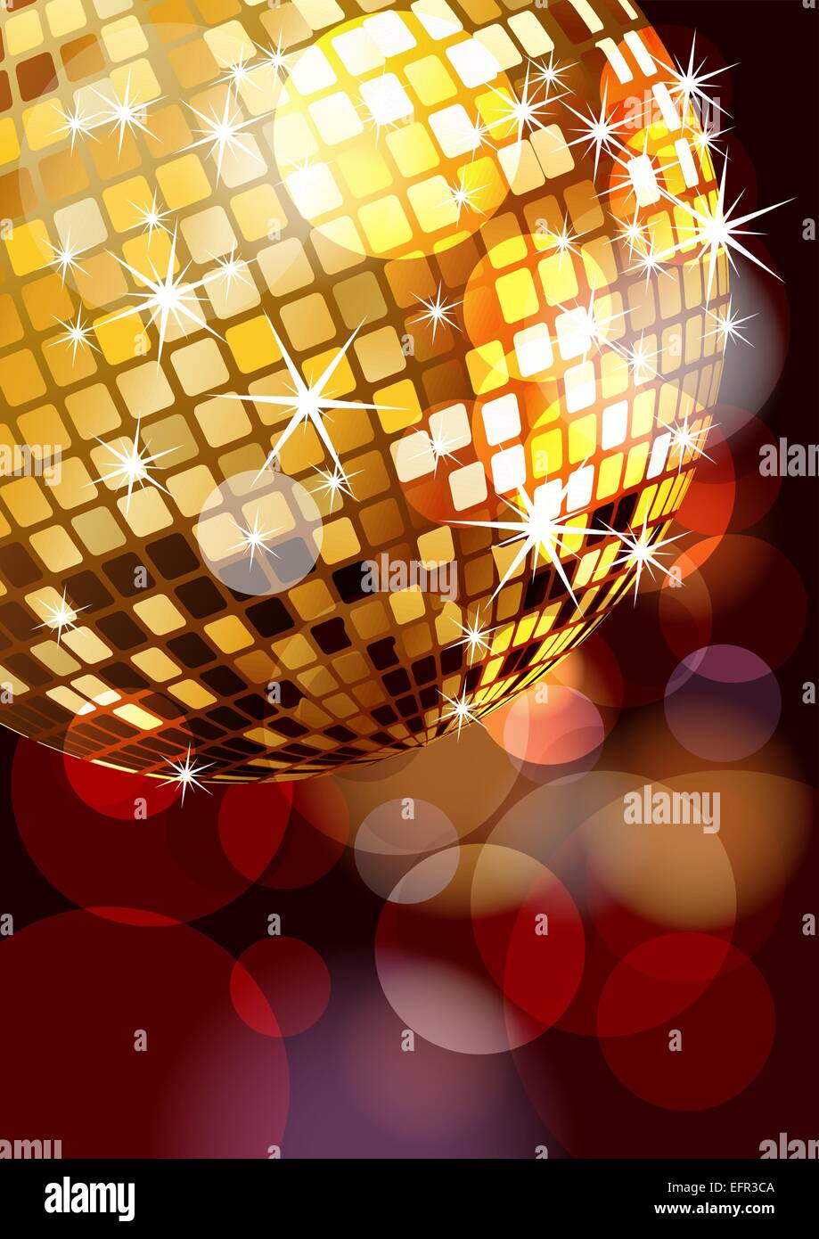 Gold Disco Ball Vector