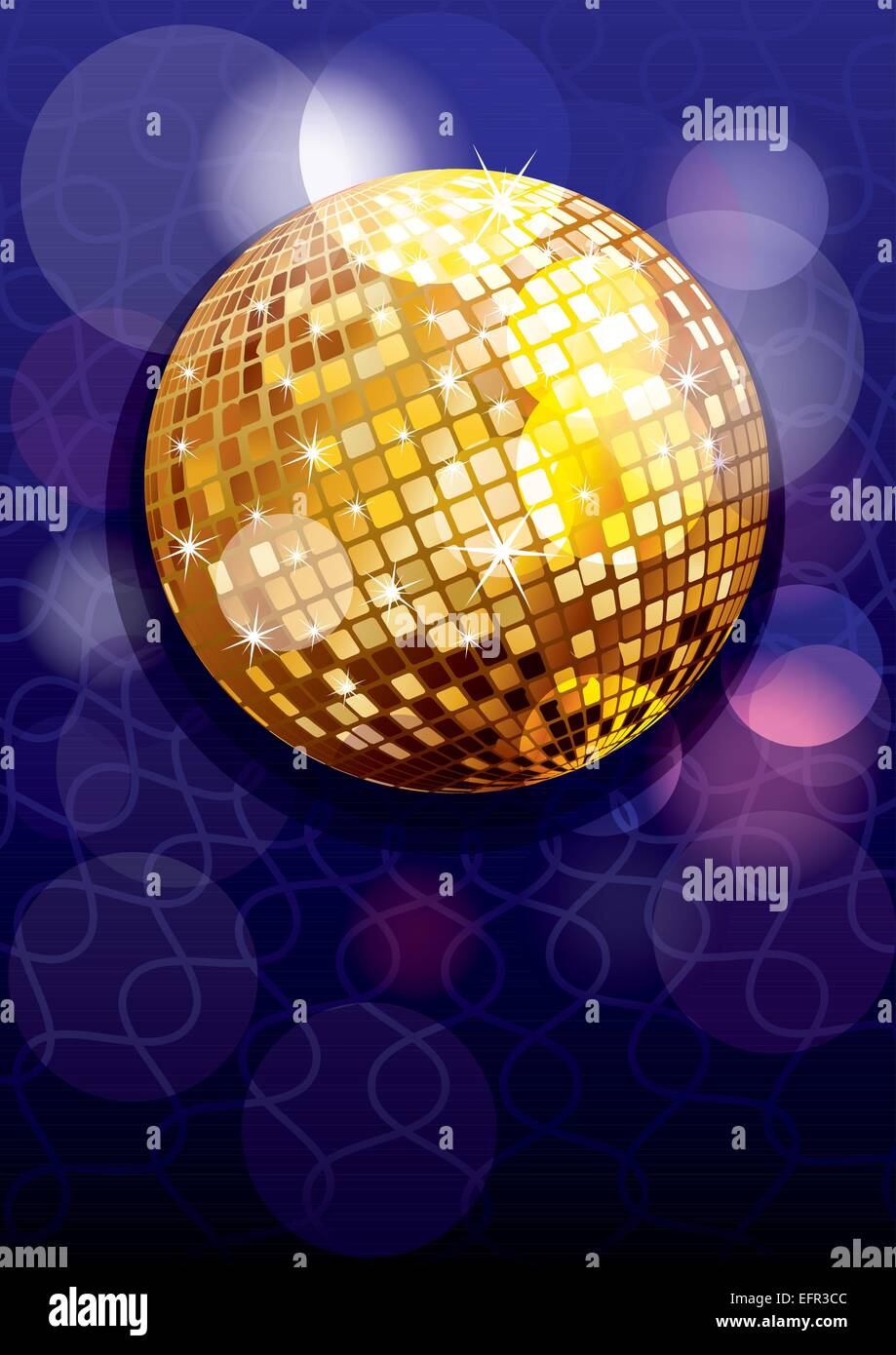 Gold Disco Ball Vector