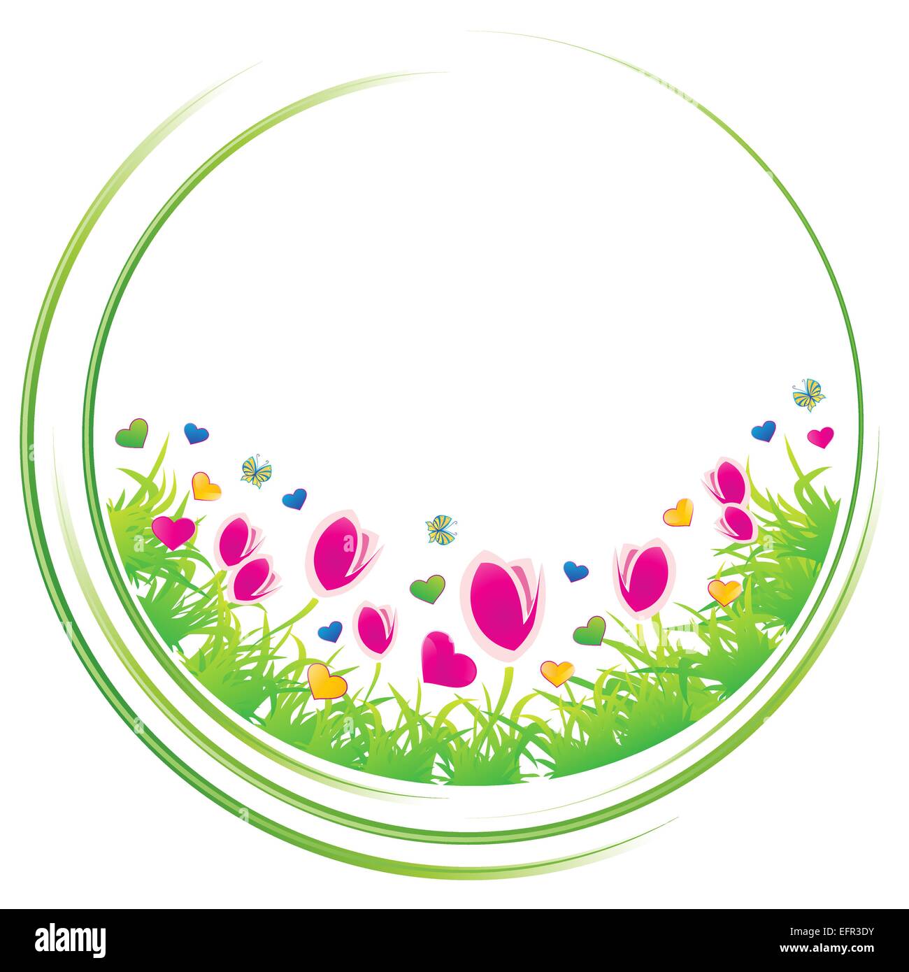 Spring circle concept icon, vector illustration Stock Vector Image ...