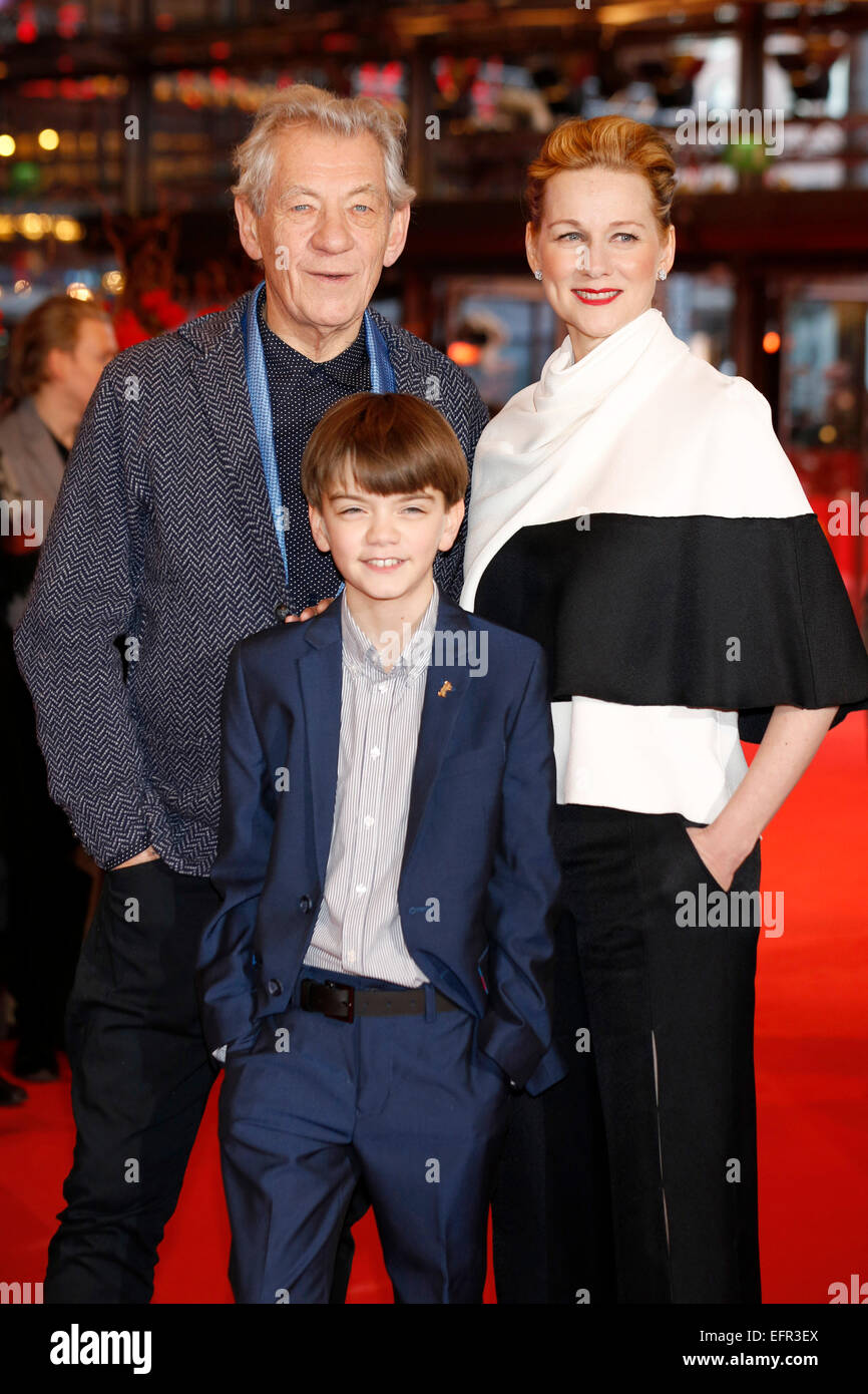 Ian McKellen, Milo Parker and Laura Linney attending the 'Mr. Holmes ...
