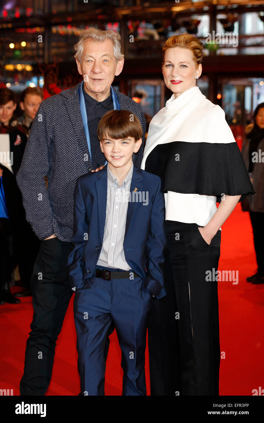 Ian McKellen, Milo Parker and Laura Linney attending the 'Mr. Holmes ...