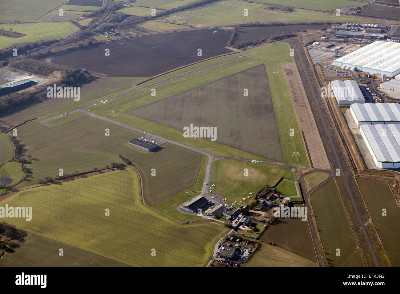 aerial view of Sherburn Airfield in Yorkshire, UK Stock Photo - Alamy