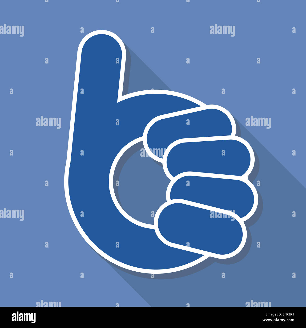 Abstract thumb up- like symbol Stock Photo - Alamy