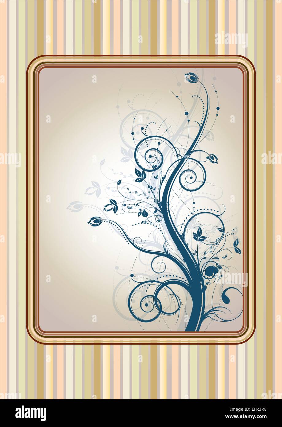 Pastel colored floral frame, eps10 vector illustration Stock Vector ...