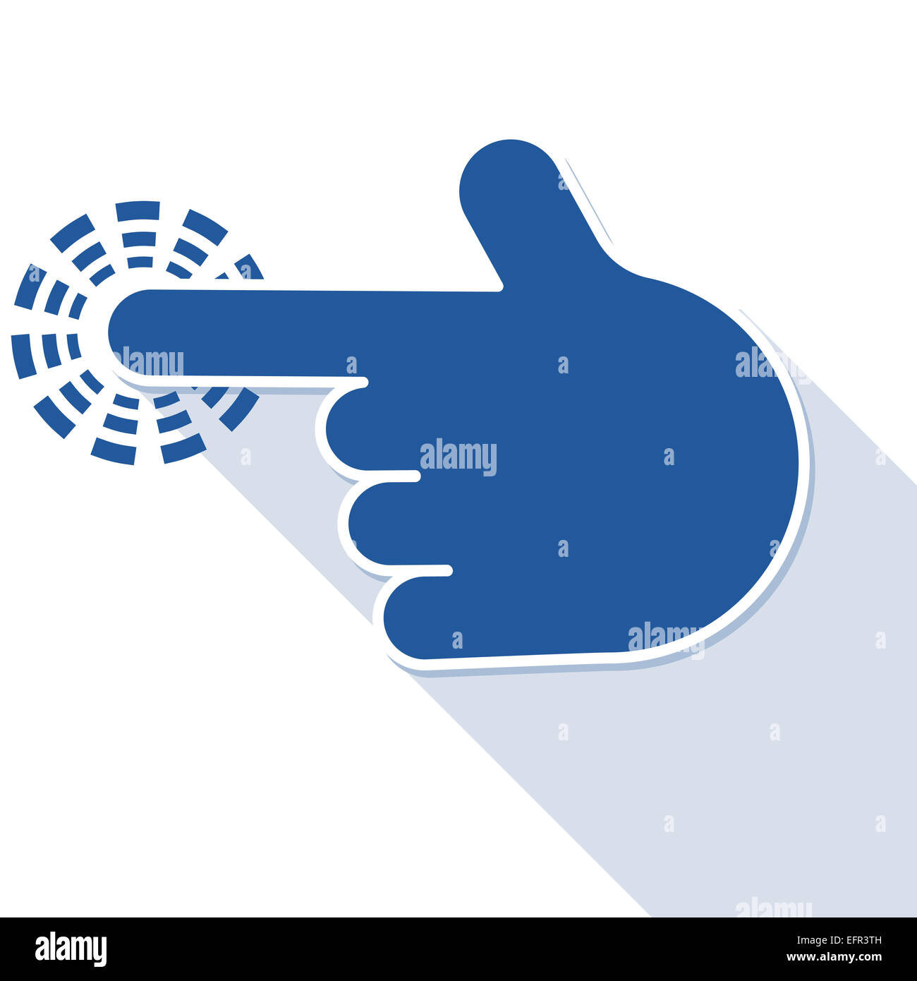 Finger point and press symbol Stock Photo - Alamy